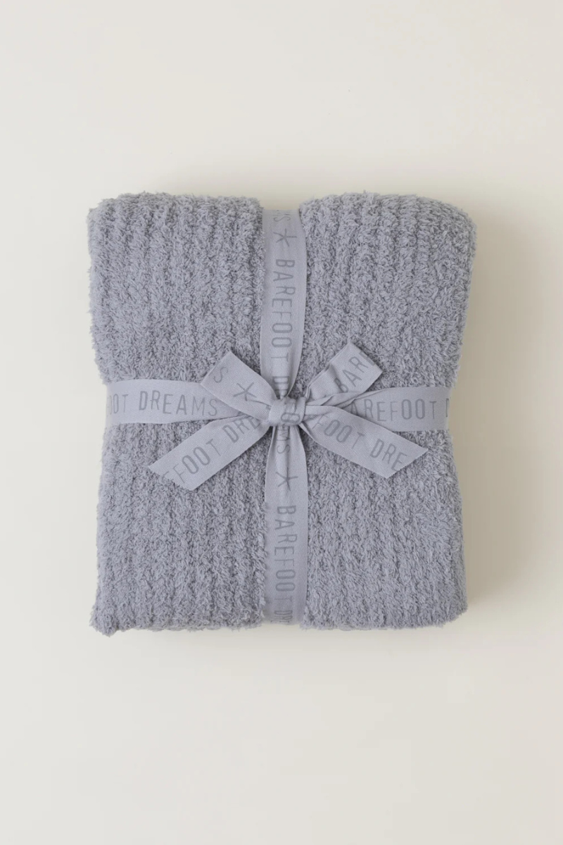 Barefoot Dreams | Cozy Chic Ribbed 54 x 72 Throw | Dove Grey